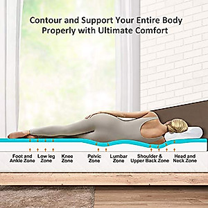 BedsPick 2 Inch Memory Foam Mattress Topper Queen Size Soft Gel Memory Foam Mattress Pad