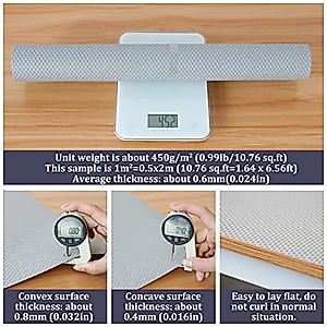 Hersvin Shelf Liner, 20" x20' Non-Adhesive Drawer Liners EVA Kitchen Cupboard Cabinet Covering Undersink Mat Washable Fridge Lining Paper for Home Office (Light Gray/Dot)