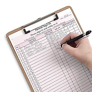 Blue Summit Supplies 125 Patient Sign in Sheets, Carbonless 3 Part Forms with Peel Away Adhesive Labels, HIPAA Compliant for Privacy in Doctor, Medical, Dental Office, Burgundy, 125 Pack