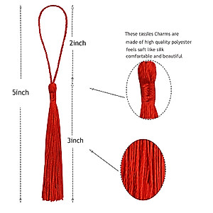 150 Pieces 13CM Bookmark Tassels Silky Craft Tassels for Jewelry Making, Bookmarks,Graduation DIY Projects, 25 Colors