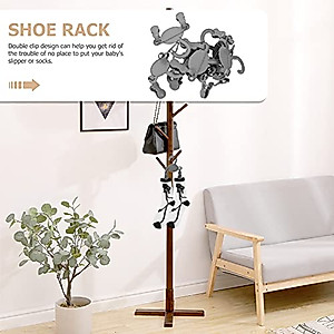 Cabilock Children's Shoe Clip Hangers for Skirts Cake Container Kids Pants Hangers Shoe Rack Baby Slipper Hanger Drying Clip Organizer Shoes Hanging Hook Children Hangers Baby Hanger 10pcs