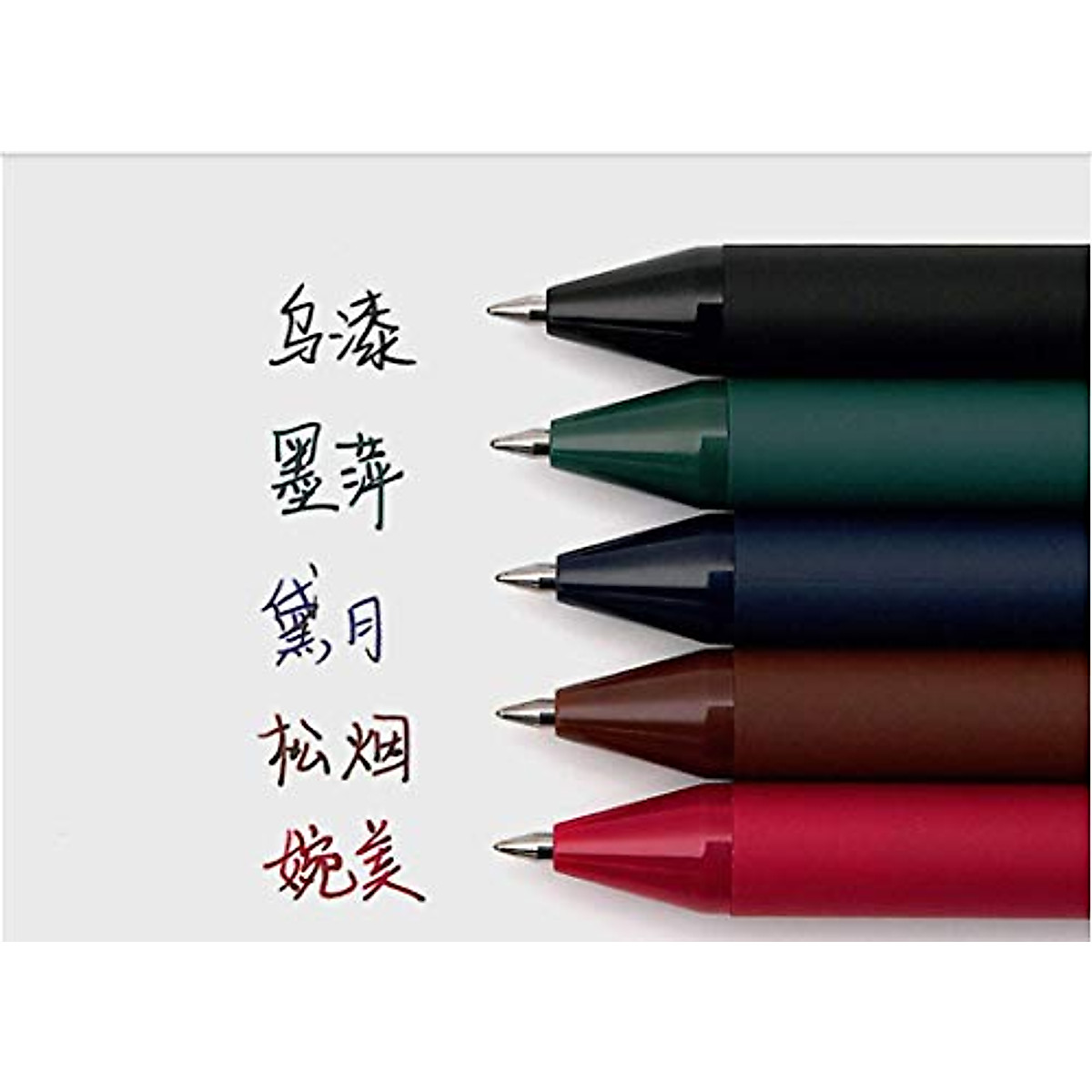 Kaco 20 Retractable Gel Ink Pens New Set( 5 Black Ink + 15 Color Ink) Extra Fine 0.5mm Pencils Inks for Adult Coloring Books Craft Doodling