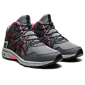 ASICS Women's Gel-Venture 8 Mid Top Running Shoes, 8, Carrier Grey/Dried Rose