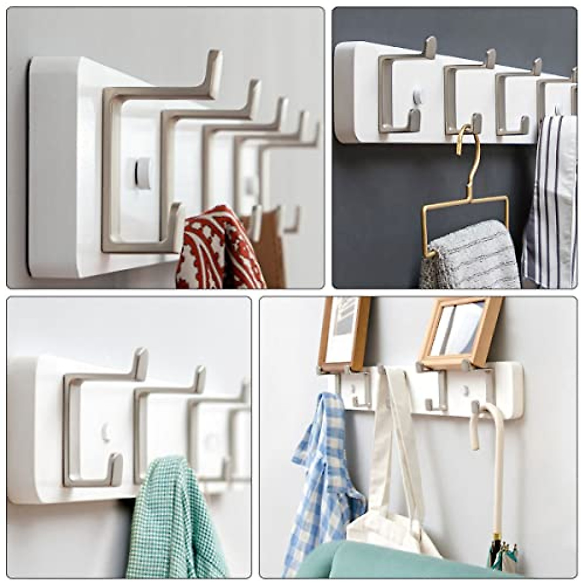 Cabilock Hat Hanger 1 Set Towel Bedroom Hanging Hangers Hat Khaki for Use Rack Duty White Wall Hanger Bathroom Heavy Key Kitchen Self Coat Wooden Hook Clothes Dorm Hooks Mounted Ceiling Ceiling Hook