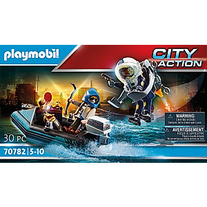 Playmobil Police Jet Pack with Boat
