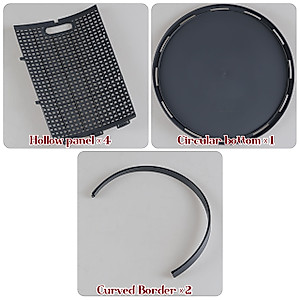 Parlynies Plastic Laundry Basket, Portable Clothes Hamper for Toys, Dirty Clothes, Grey, F