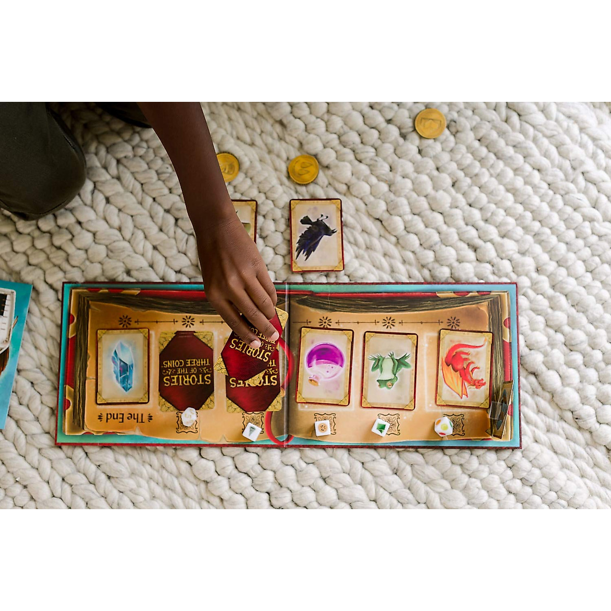 Peaceable Kingdom Stories of The Three Coins – Cooperative Storytelling Game – Use Teamwork to Win! – Great for Families with Kids Ages 6 & up – Fun Classroom Game