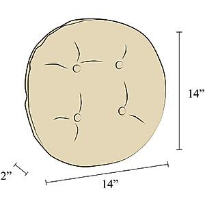 Klear Vu Raindrops The Gripper Non-Slip Tufted Cushion, Round Barstool Cover for Dining Rooms, Cafes, Bars and Restaurants, 14", 4 Pack, Wedge 4 Count