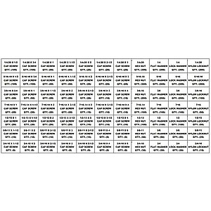 5170 Piece Grade 5 USS Coarse Thread Bin Kit with Two (2) 40 Hole Bins