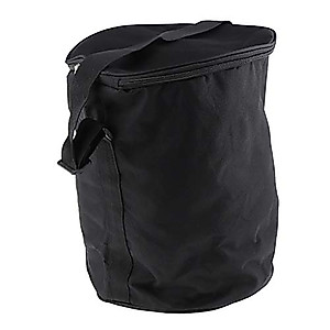 Menolana Waterproof Tote Bag Golf Balls Tennis Storage Holder Handbag Bucket, Black, as described