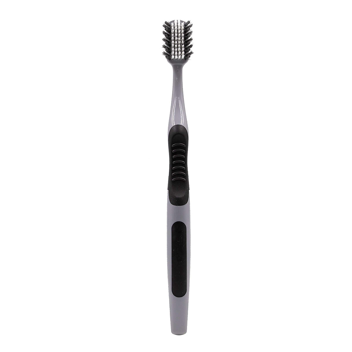 Ooak Toothbrush, Tapered V++Arc Bristles, 2 Pack Silver/Black