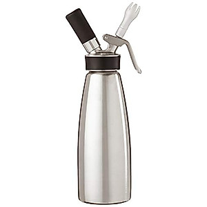 iSi North America Cream Profi Whip Professional Cream Whipper For All Cold Applications, Stainless/Black, 1 Quart