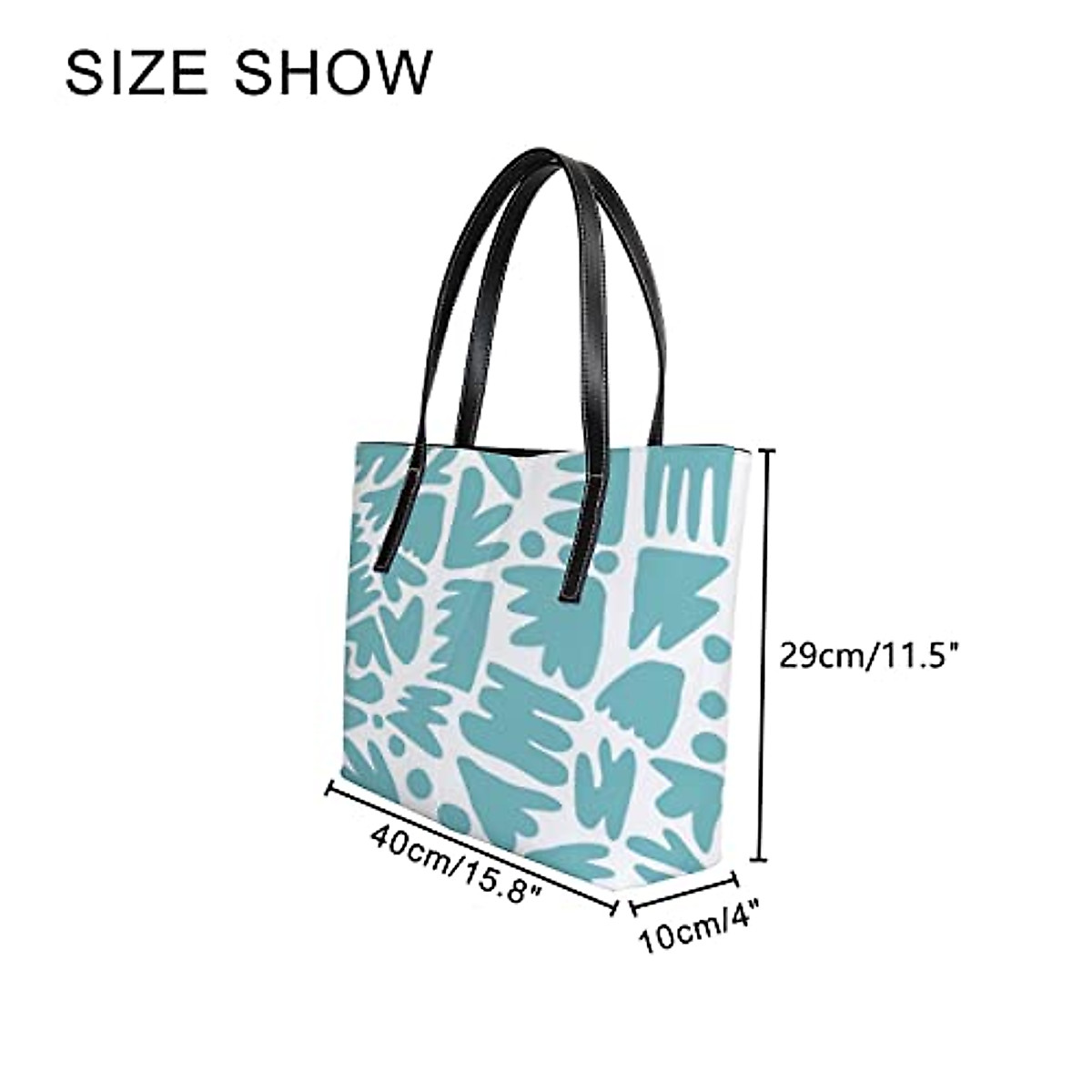 Fashionable women's handbag tote bag, Blotch Shapeprinted shoulder bag is light and durable