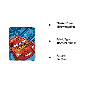 Cars Lightning McQueen Fleece Throw Blanket 40" x 50"