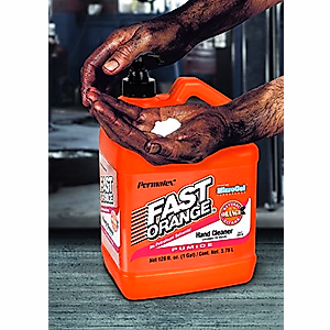 Scott Blue Shop Towels in a Box - 200 Sheets & Permatex 25219 Fast Orange Pumice Lotion Hand Cleaner with Pump, 1 Gallon