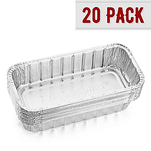 20 Pack Grease Drip Pan Liners | Compatible with Weber Genesis II LX 400 & 600, Summit 400 & 600 Gold & Platinum 6-burner Series, SmokeFire EX4, EX6 | Disposable Aluminum BBQ Drip Tray | 11 x 5 Inch