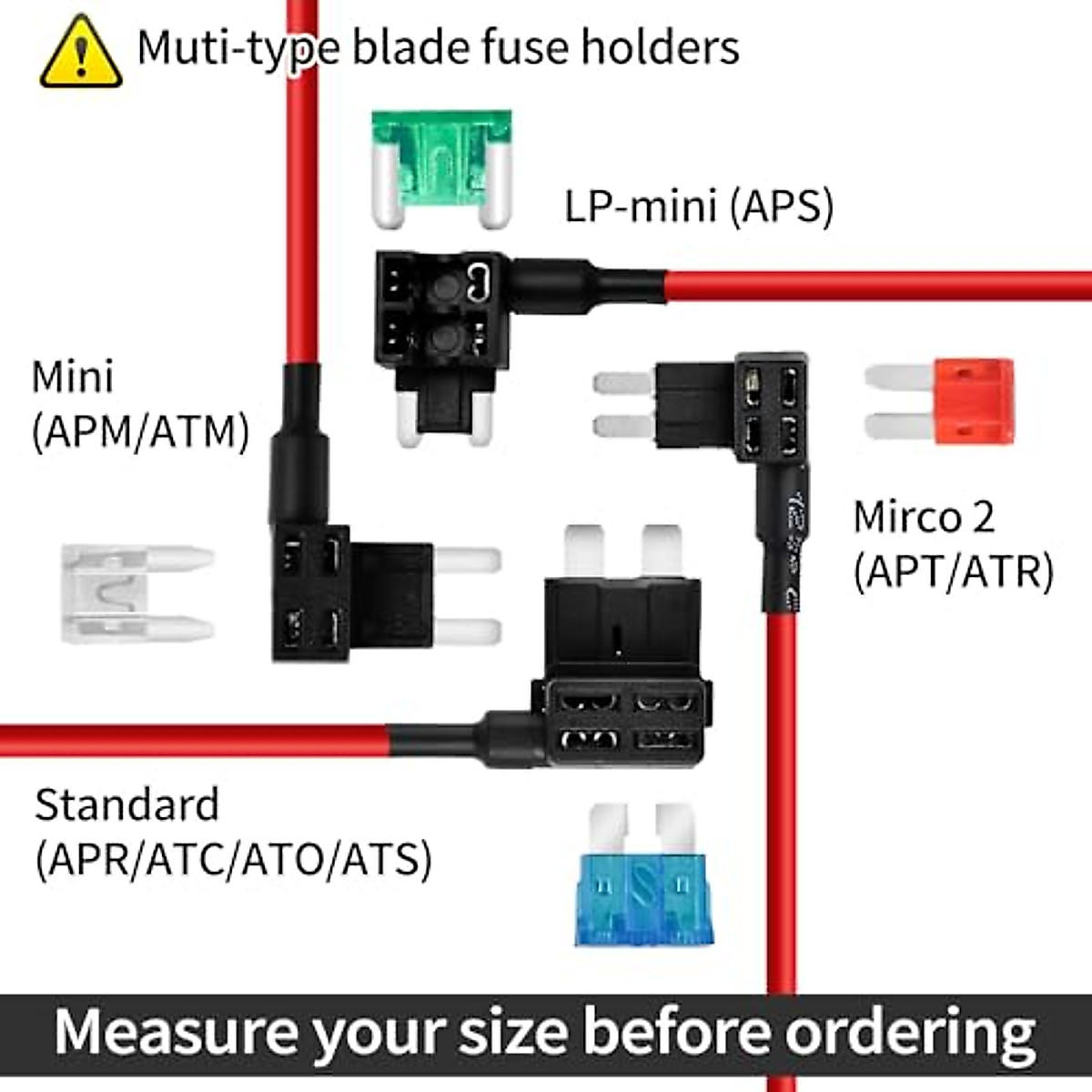 MuHize 105PC Micro2 Fuse Assortment Kit - Upgraded Automotive Blade Fuses (5A,7.5A,10A,15A,20A,25A,30A), with Puller Tool for Car Boat Truck SUV RV