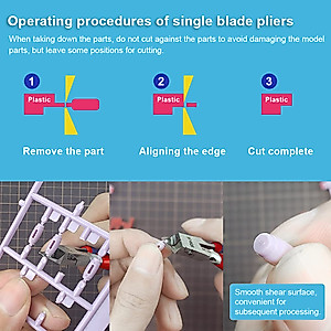 stedi 5-inch Model Nipper, with Ultra-thin Single-edge and Blade Case Plastic Model Tools for Gundam Repairing Plastic Model and Fixing, Blue