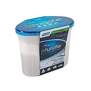 Camco 44195 Fragrance Free Miniature Dehumidifier - Compact Size, Absorbs Up to 3x Its Weight in Water. , White