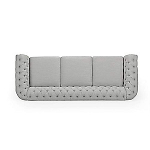 Christopher Knight Home Norma Sofas, Cloud Gray, Dark Brown