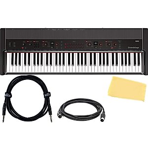 Korg Grandstage 73-Key Digital Stage Piano Bundle with Instrument Cable, MIDI Cable, and Austin Bazaar Polishing Cloth