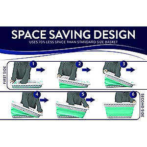 Urban Shop Collapsible Laundry Hamper Bin, Aqua