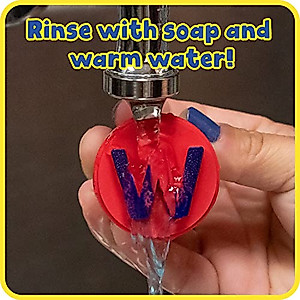 READY 2 LEARN Easy Grip Dough and Paint Stampers - Uppercase Alphabet - Set of 27 - Ages 2+ - Easy to Hold Letter Stamps for Kids