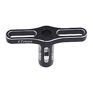 Dilwe RC Hex Nuts Sleeve Wrench, Aluminum Alloy 17mm Hex Sleeve Wrench for 1/8 1/10 RC Off Road Car Wheel RC Accessories
