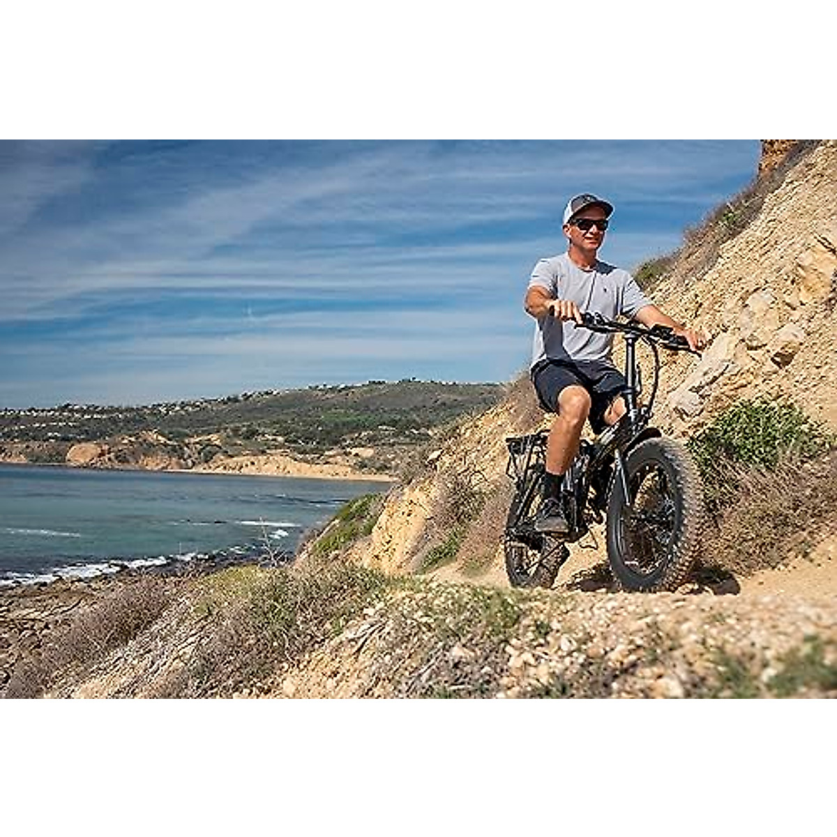 EMOJO Lynx Pro Sports 500W Folding Electric Road Bike for Adults 20 Inch Fat Tire Outdoor E Bike with Fenders 20MPH 30 Miles 7 Speed Pedal Assist E Bicycle with 48V Battery and LCD Display (Blue)