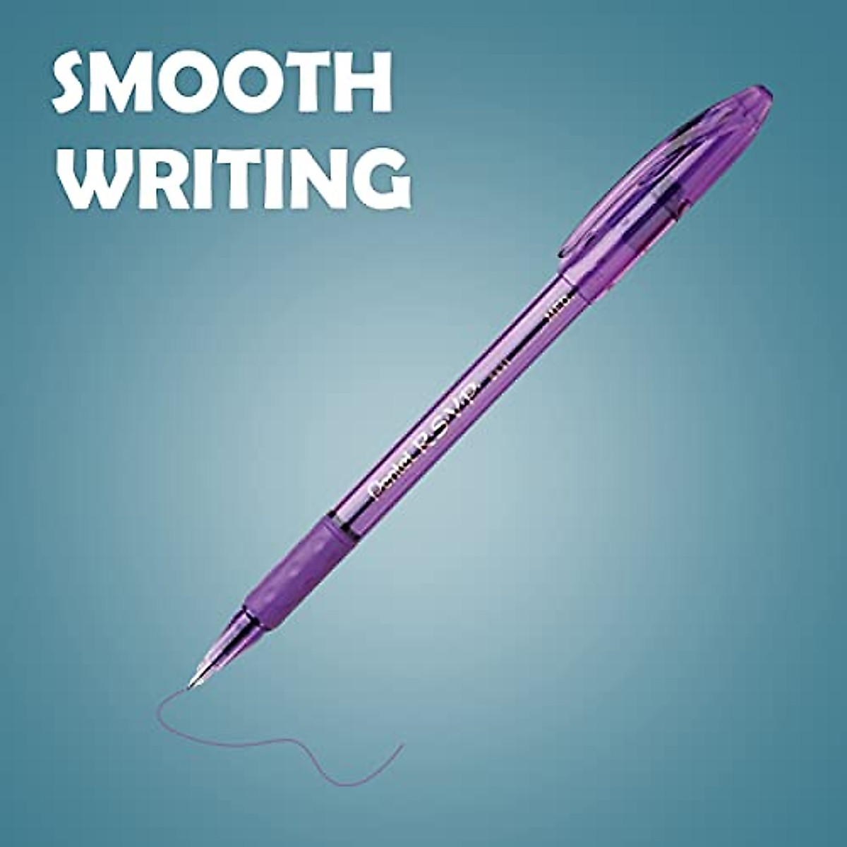 RSVP Pens Colored Ballpoint Pens Medium Point, Color Pens, 8 Pack and a Jumbo Correction Tape Whiteout