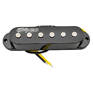 Wilkinson M Series High Output Alnico 5 Strat Single Coil Middle Pickup for Stratocaster Electric Guitar, Black
