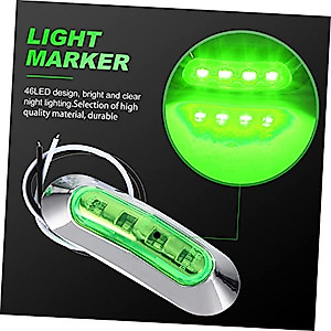 Mikinona 4pcs Boat Trailer Kit Turning Light Trailer Side Light Signal Side Marker Light Abs Truck Green LED Truck Tail Truck Indicator Light