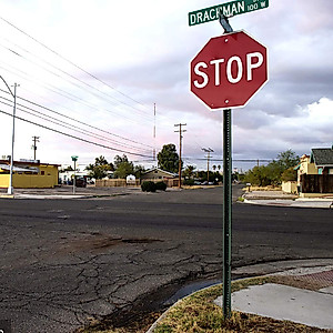 Stop Sign, Street Traffic Warning Reflective Signs, 12"x 12" Octagon Rust Free Aluminum Sign, UV Protected, Weather/Fade Resistant, Indoor/Outdoor Use