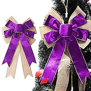 Purple Wired Velvet Ribbon for Gift Wrapping, Chrisrtmas Tree (2-1/2 inch, 5 Yards)