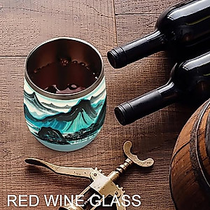 OPTKSNCU 304 Stainless Steel Insulated Cup with Lid, Landscape Patterns Print Durable, And Easy to Clean – Ideal for Home, Office, And Gift Giving