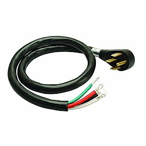 Coleman Cable 90468808 9046SW8808 6ft 6/2-8/2 SRDT Round Range Cord (Black), 6', 6 Ft