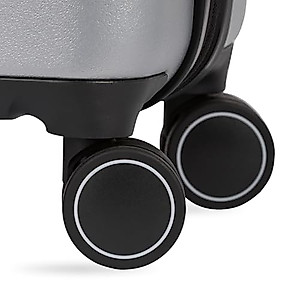 SwissGear 8020 Eclipse Hardside Expandable Luggage with Spinner Wheels, Ultimate Grey, Carry-On 18-Inch