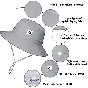 Vashion Baby Bucket Hats 6-12-24 Months UPF50+ Baby Sun Hats 2Pack