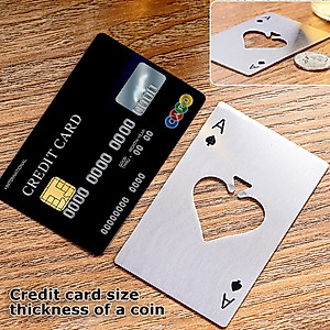 VSSOLO Practical Card Bottle Opener、 Wallet Bottle Opener 、Personalized Bottle Opener Funny Looking Bottle Opener - Stainless Steel (A Spade) (6)