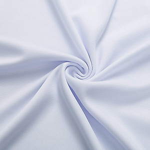 Men's Crewneck Training Workout T-Shirt Long Sleeve Activewear Top (White,XXL)