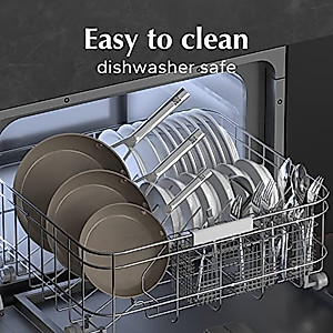 Rockurwok 6 Pcs Ceramic Nonstick Cookware Set, Durable Pots and Pans Set, Inducton, Dishwasher & Ovens Safe, Free of PFAS & PTFE, Sapphire Blue