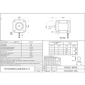 Davitu Stepper Motor - 17 Stepper Motor Bipolar 2A 59Ncm/84oz.in 42 Stepper Motor