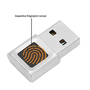 GOWENIC USB Fingerprint Reader, Portable Security Key Biometric Fingerprint Scanner USB Fingerprint Key Reader for Windows 10 11 32/64 Bits, 360 Degrees Touch