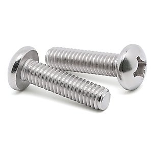 8-32 x 1" (1/4" to 3" Available) Pan Head Machine Screws, Full Thread, 304 Stainless Steel 18-8, Pack of 100