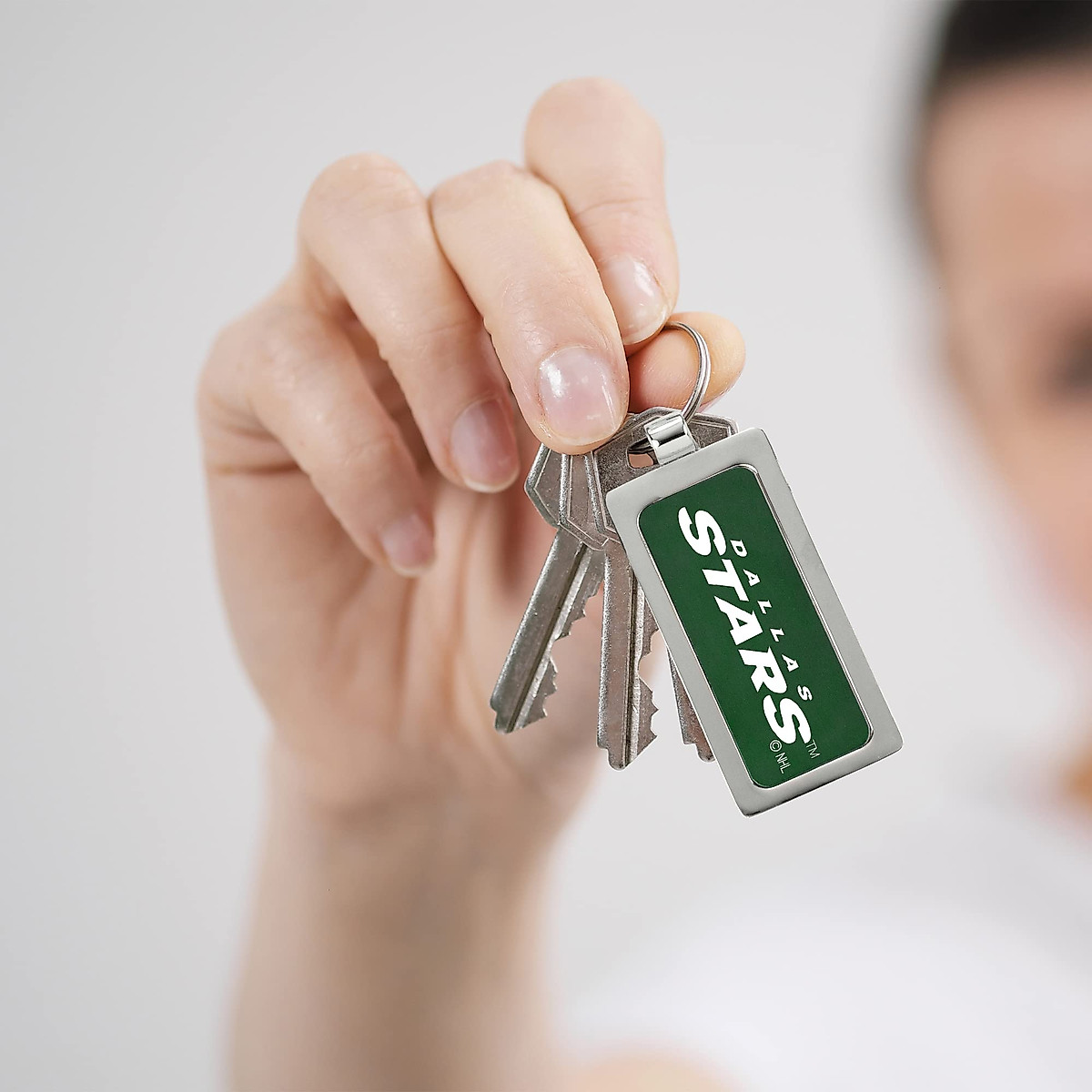 Rico Industries NHL Dallas Stars Two Sided Metal Keychain - Great Every Day Auto Accessory