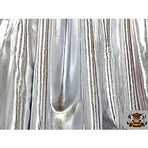 1 X Spandex Metallic Silver Fabric /60"/ Sold by The Yard