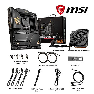 MSI MEG MEG X670E ACE Gaming Motherboard (AMD AM5, DDR5, PCIe 5.0, SATA 6Gb/s, M.2, USB 3.2 Gen 2, Wi-Fi 6E, HDMI/DP, EATX)