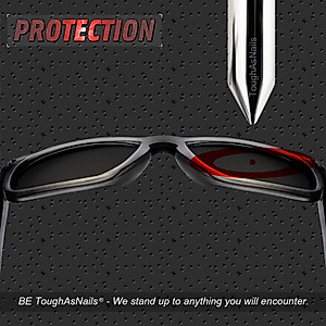 ToughAsNails 2 Pair Polarized Lens Replacement for Oakley Crankshaft OO9239 Black&Silver Chrome