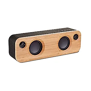House of Marley Get Together Mini: Portable Speaker with Wireless Bluetooth Connectivity, 10 Hours of Indoor/Outdoor Playtime, and Sustainable Materials, Signature Black