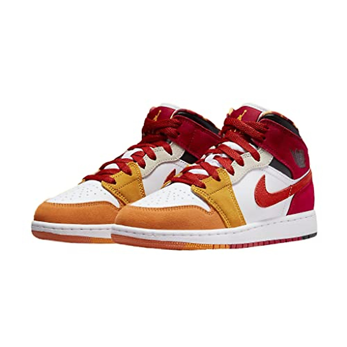 Jordan Boy's Air 1 Mid SE (Big Kid) Paprika/Cinnabar/Black/Canyon Gold 5 Big Kid M